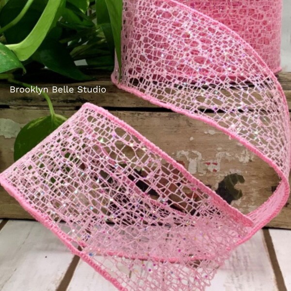 Pink Wired Ribbon - Etsy