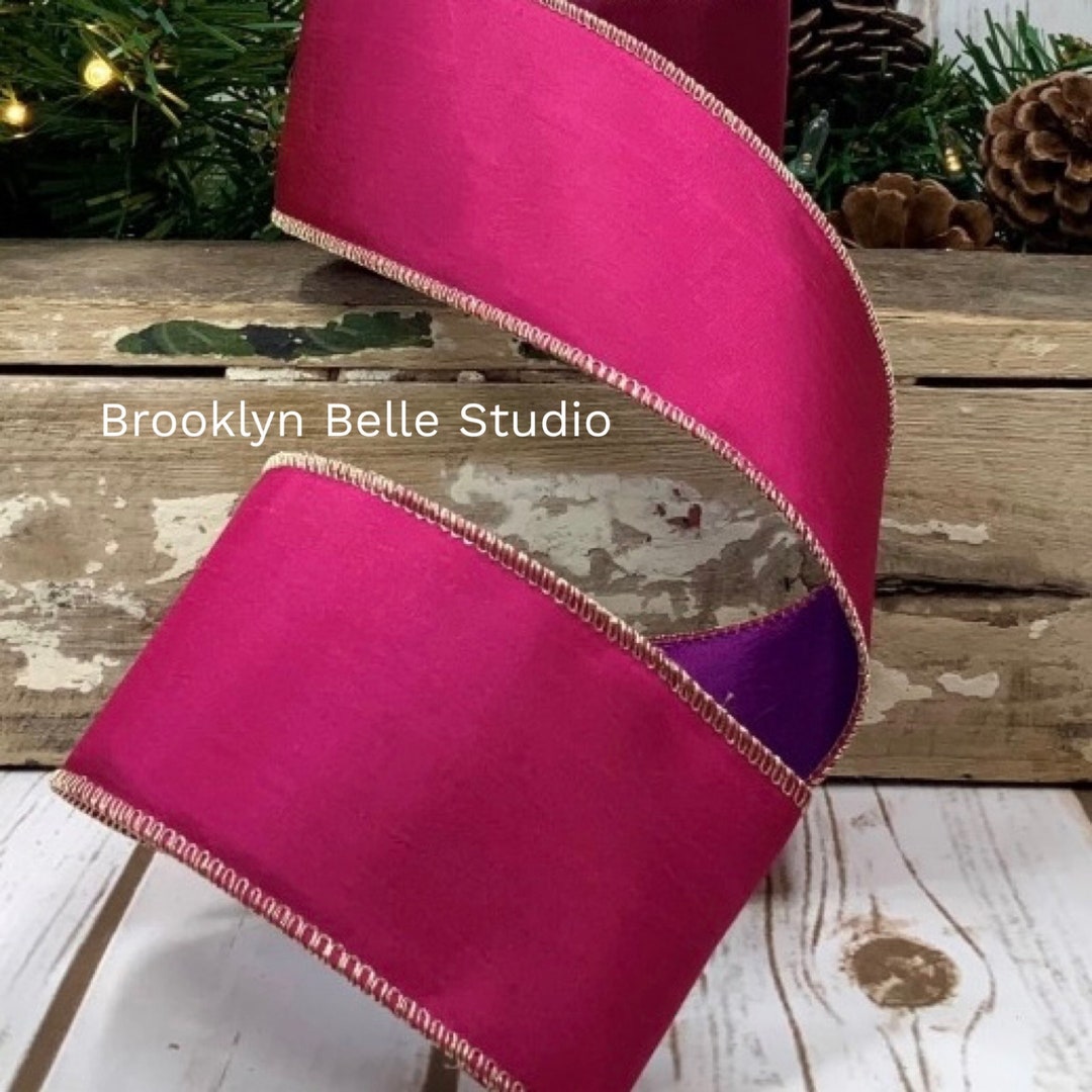Pink and Purple Ribbon Purple Ribbon Hot Pink Ribbon - Etsy