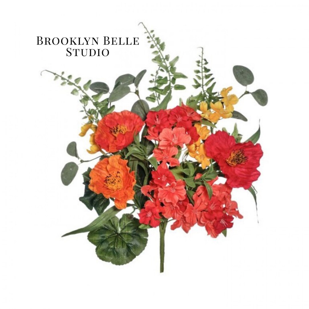 Poppy & Gypso Artificial Flower Bouquet Flowers for Vase - Etsy