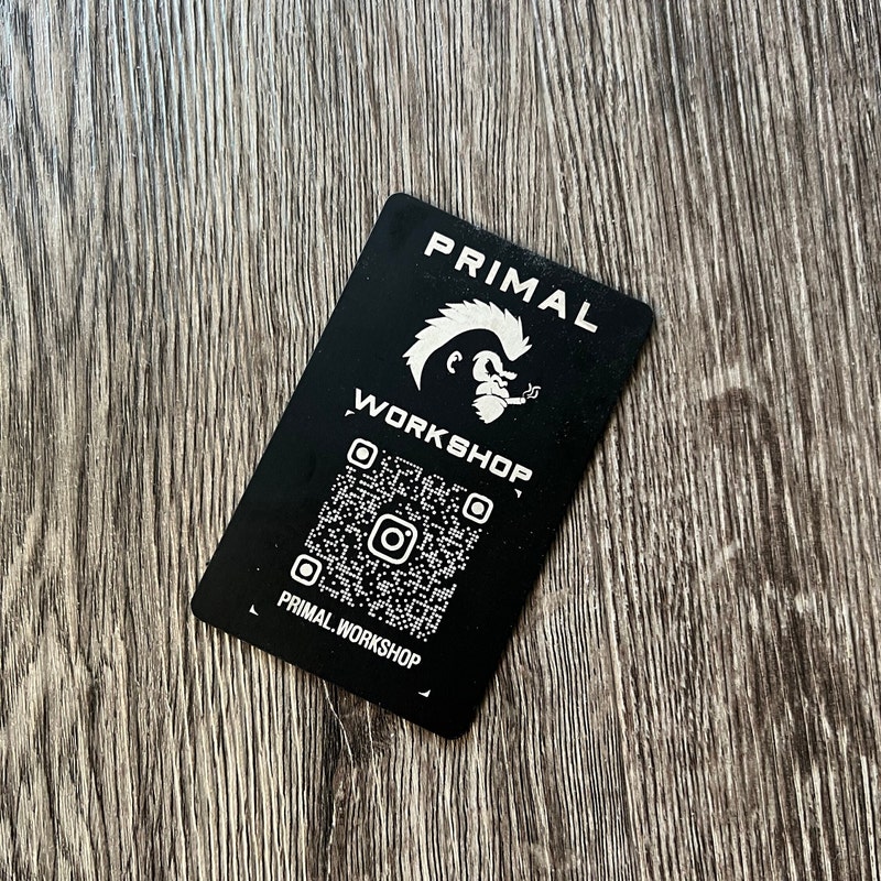 Metal Engraved Business Card Qr Code - Etsy