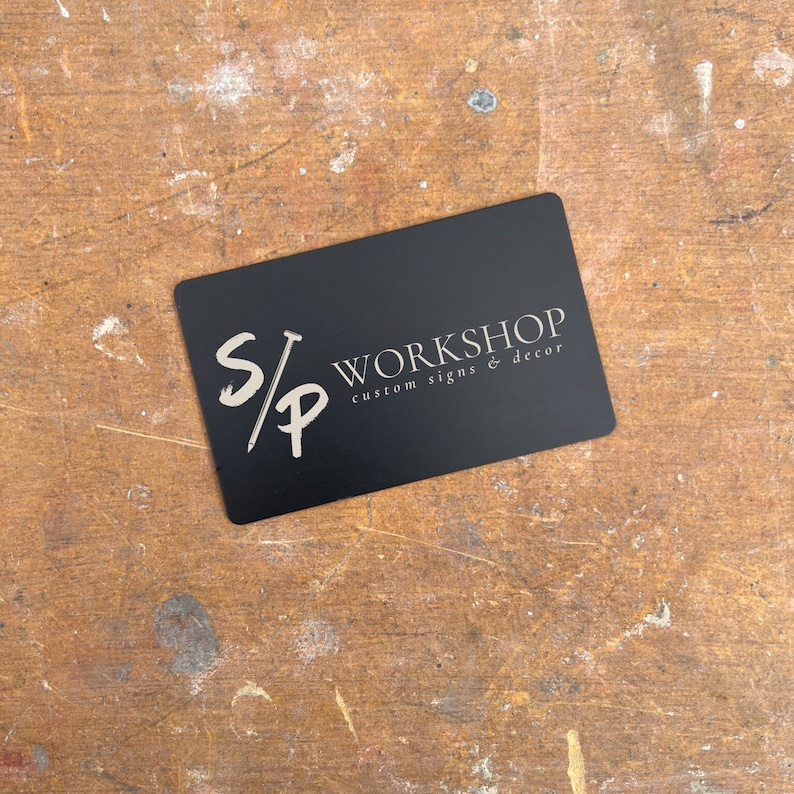 Custom Metal Business Card | QR Code Sign| QR Code Scan Sign | Matte ...