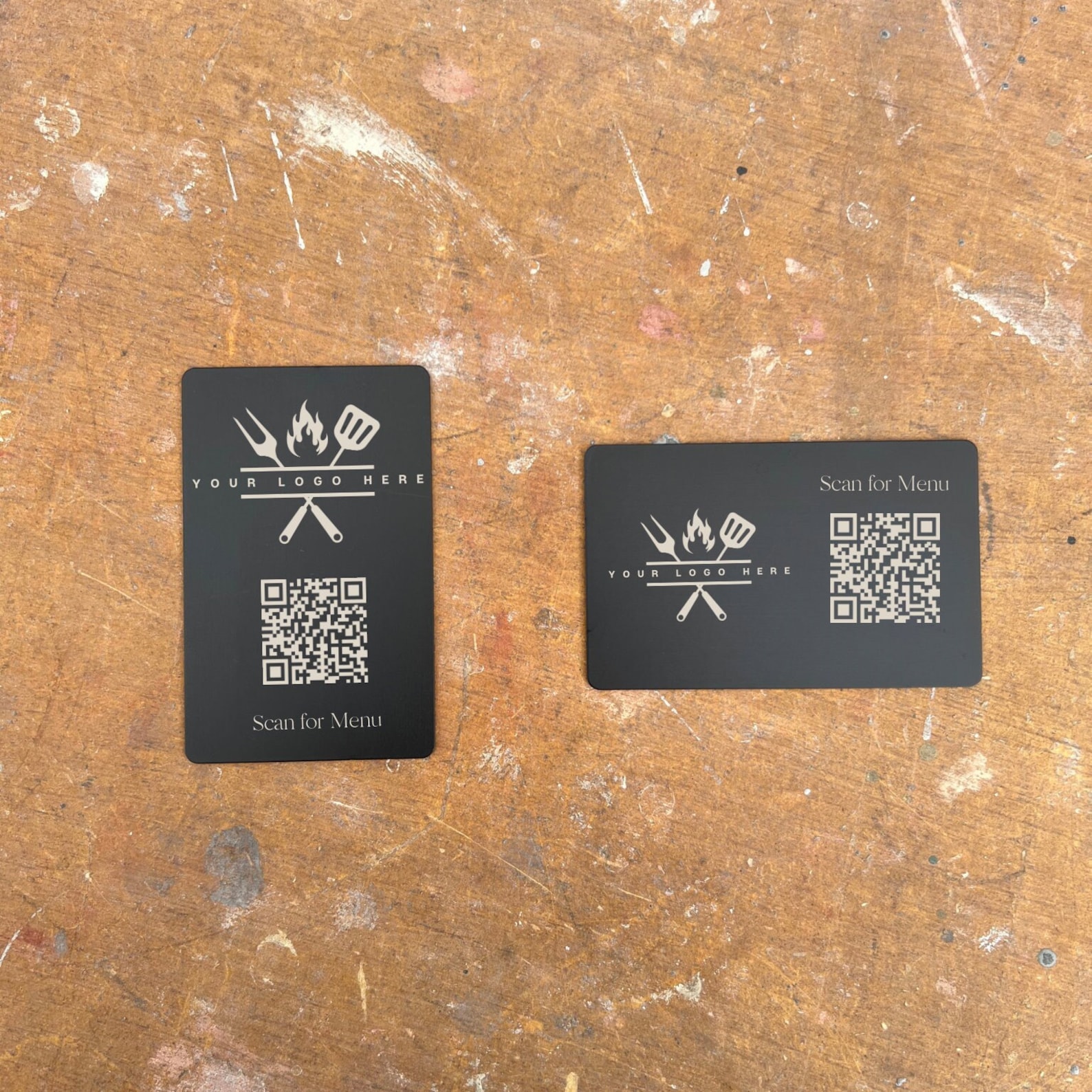 Custom Metal Business Card | QR Code Sign| QR Code Scan Sign | Matte ...