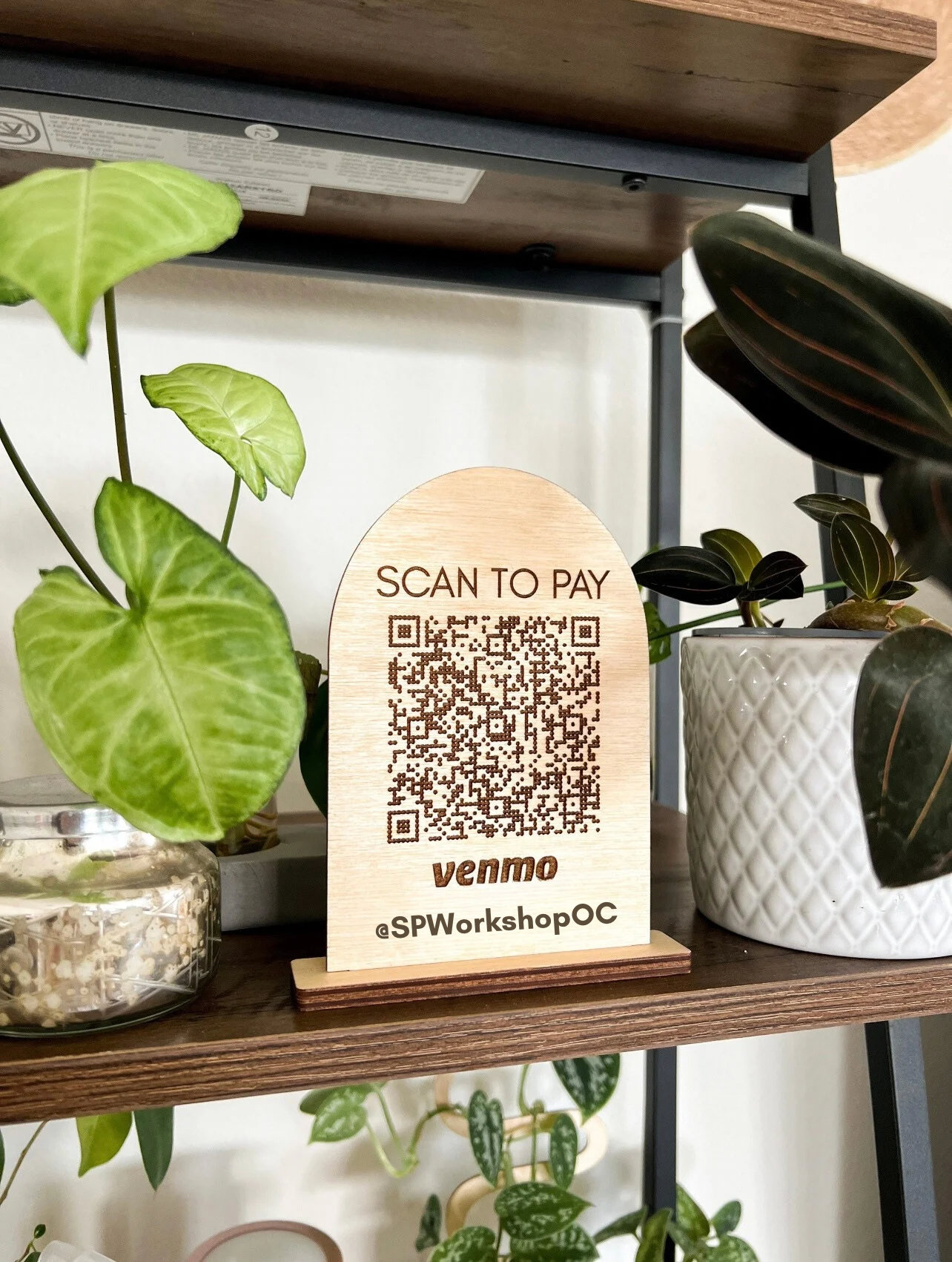 Custom Wood Arch QR Code Tabletop Sign | 4 Sizes Available - Etsy