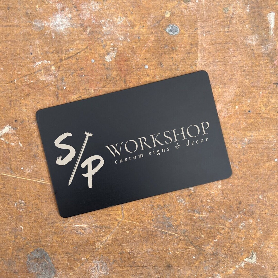 Custom Metal Business Card QR Code Sign QR Code Scan Sign Matte Black ...