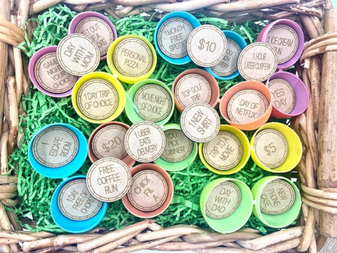 Reusable Teenager Reward Tokens 26, Easter Tokens, Easter Basket ...