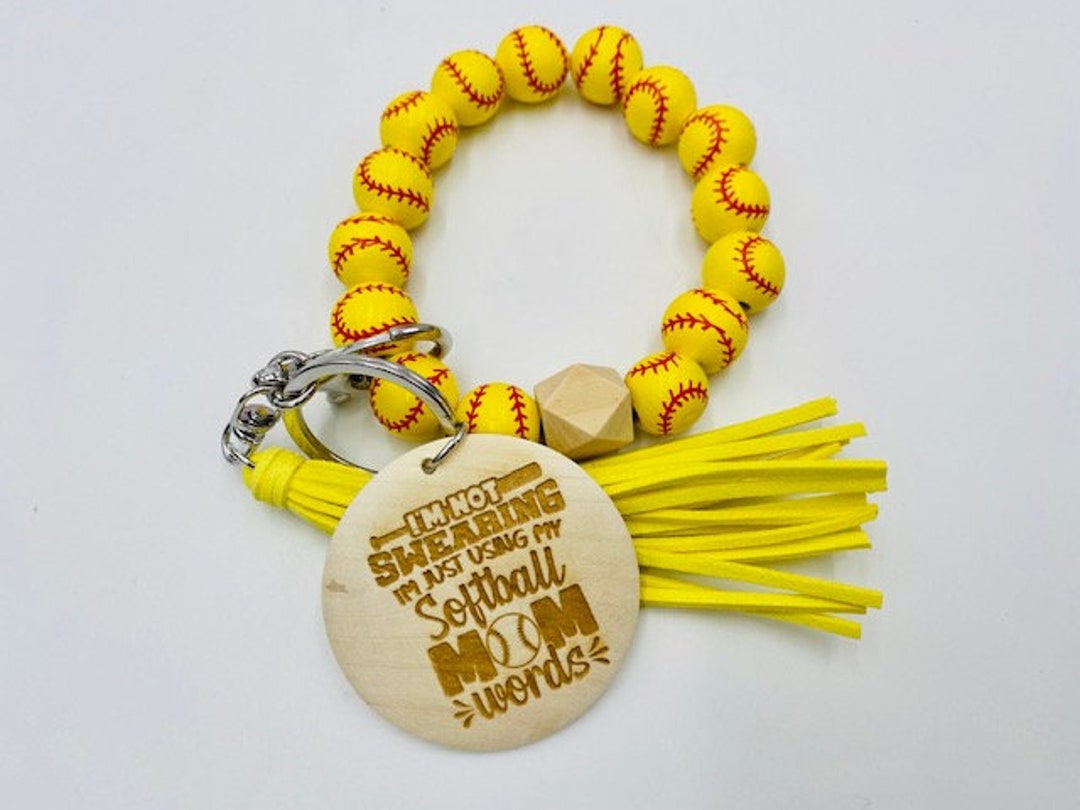 Softball, Softball Mom, Softball Keychain, Softball Gift, Softball ...