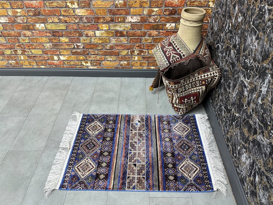 Ethnic Design 2x3ft Mini Silk Rug Bamboo Silk Rug Small Silk Rugcarpet ...