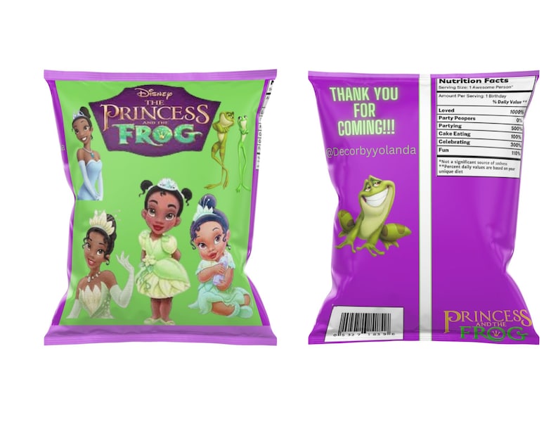 Princess and the Frog Chip Bag - Etsy