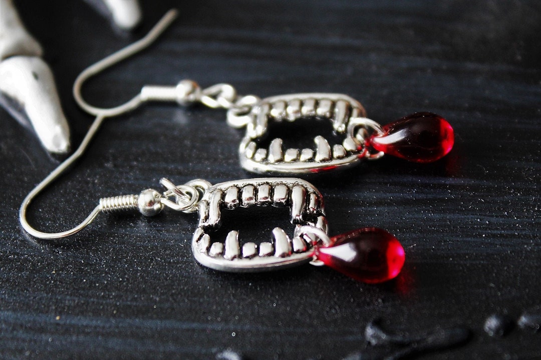 Vampire Earrings - Etsy UK