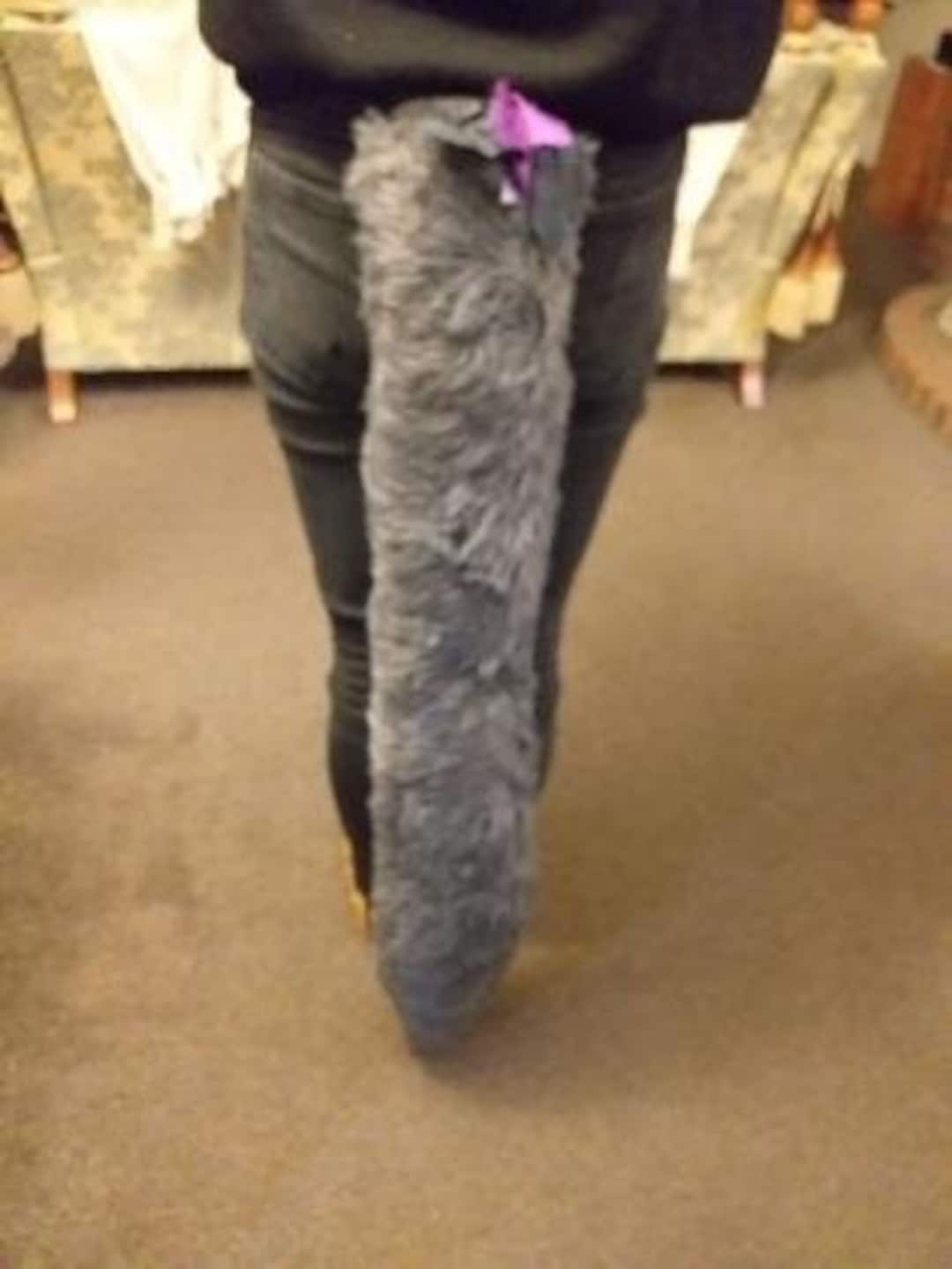 Large Grey Wolf Tail - Etsy