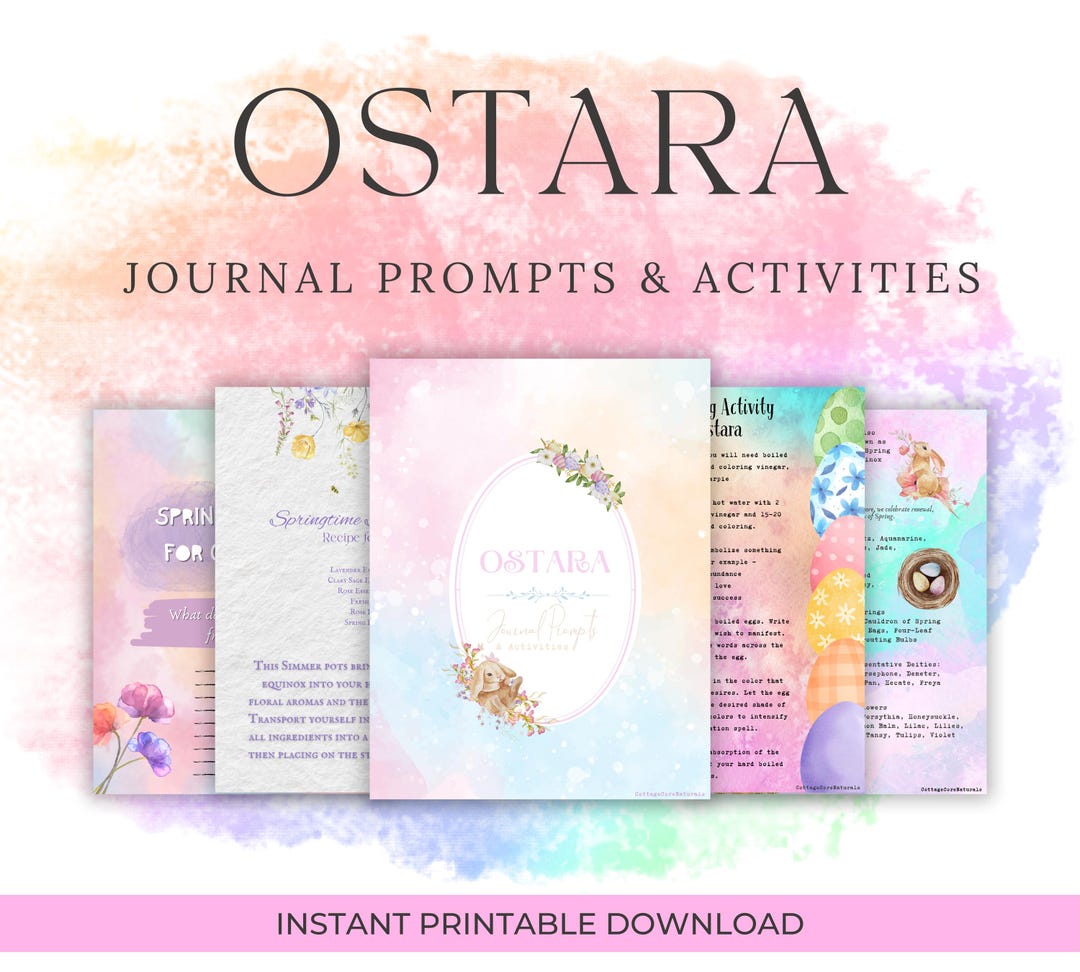 Ostara Journal Prompts and Activities Wheel of the Year Celebration ...