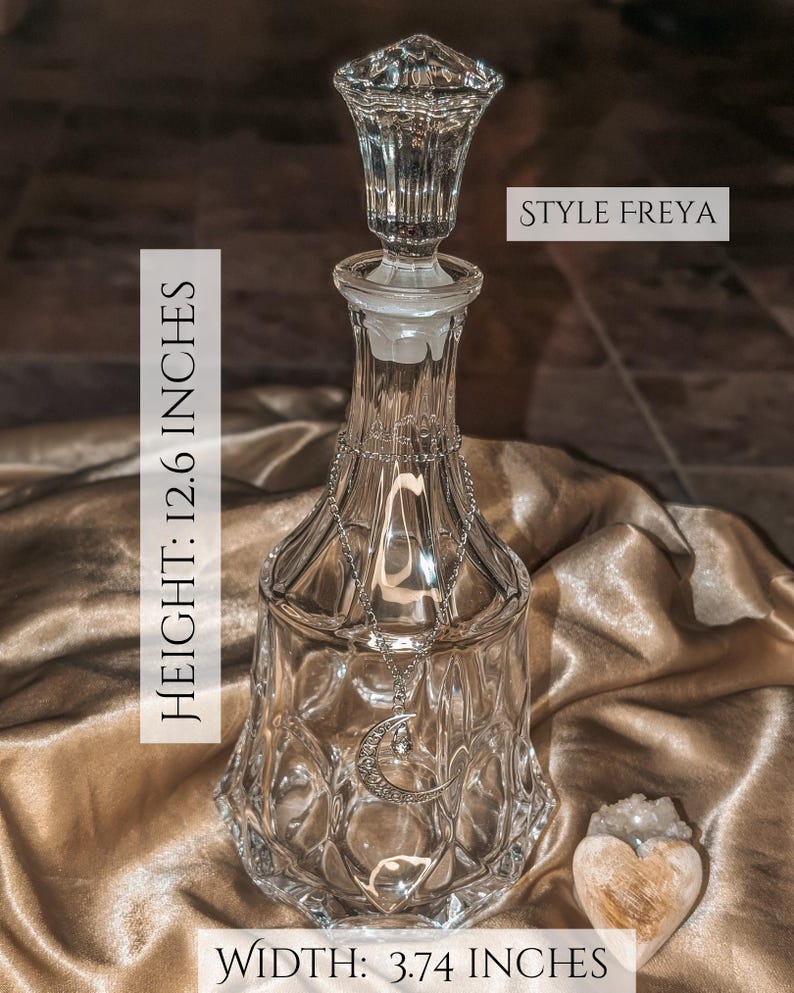 Extra Large Decanter for Moonwater - Decorative Glass Bottle for Spells ...