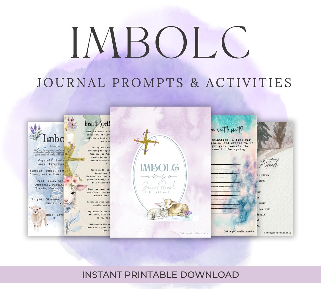 Imbolc Journal Prompts and Activities Wheel of the Year Celebration Planner Pages - Etsy