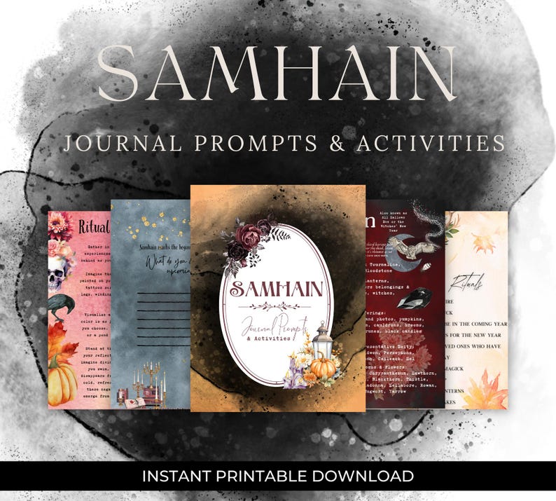 Samhain Journal Prompts and Activities Wheel of the Year Celebration ...