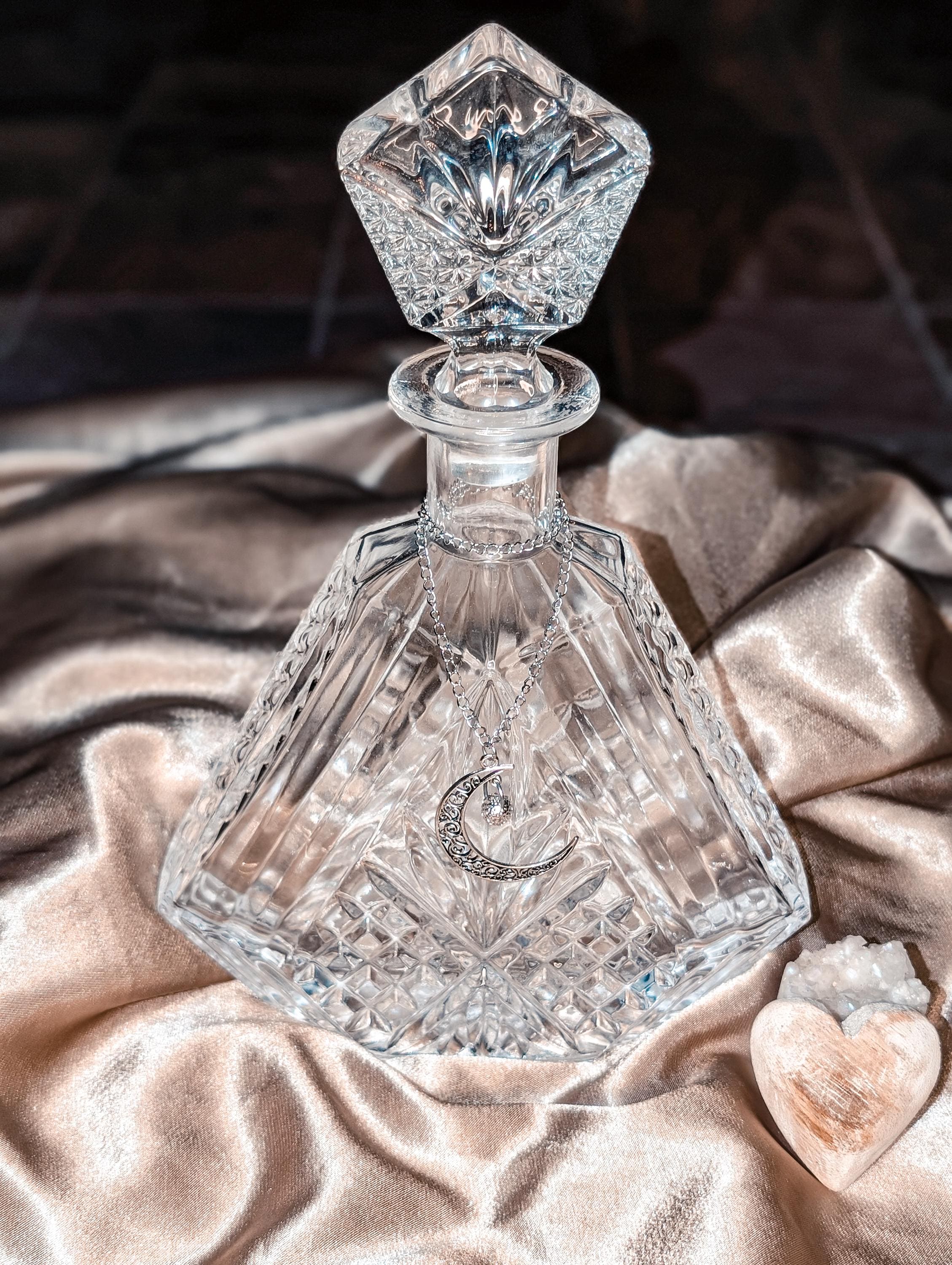 Extra Large Decanter for Moonwater - Decorative Glass Bottle for Spells ...