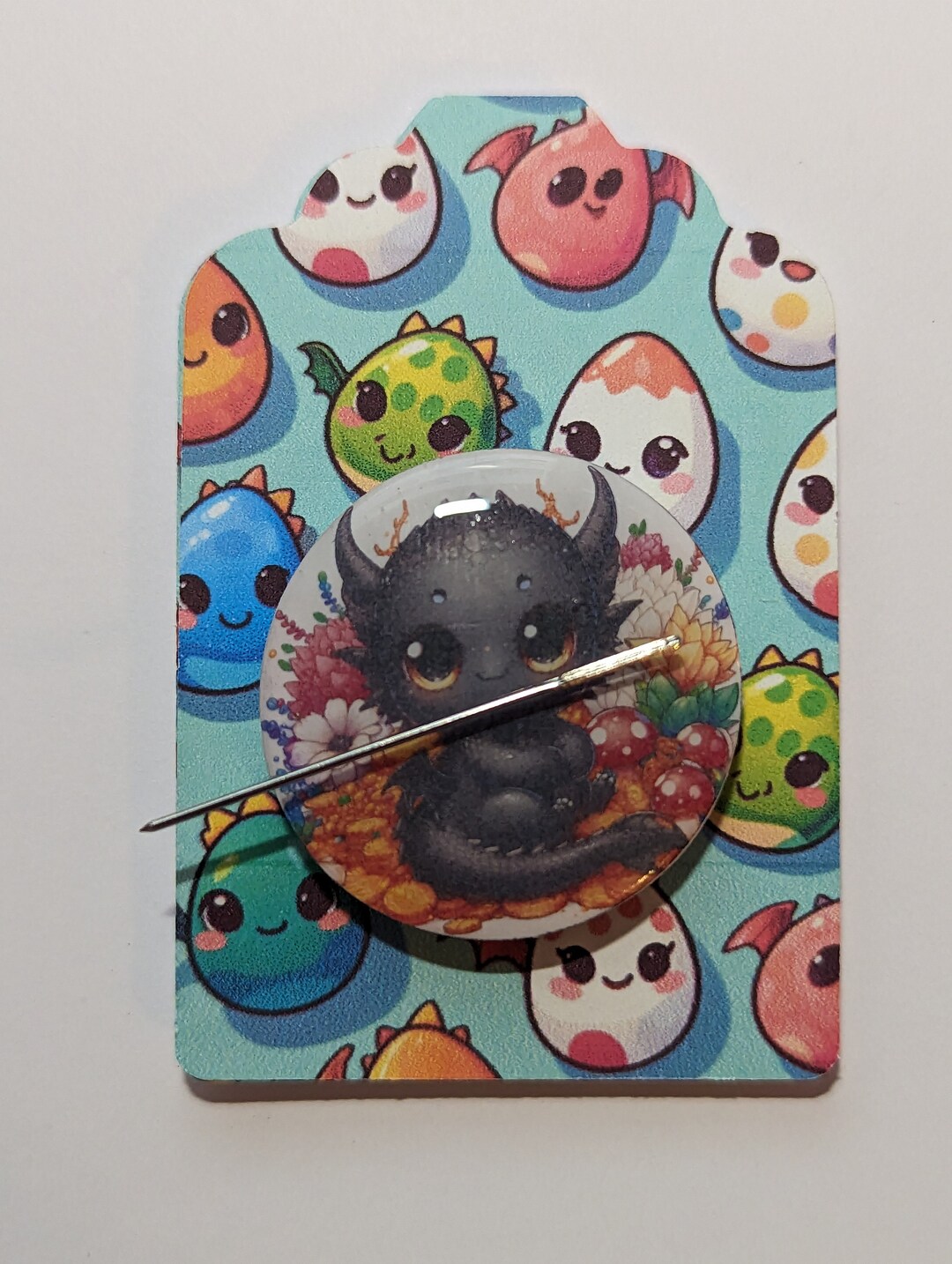Cute Black Dragon Needle Minder - Etsy