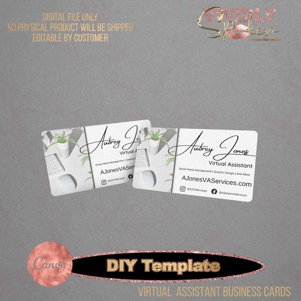 Virtual Assistant Business Cards - Etsy