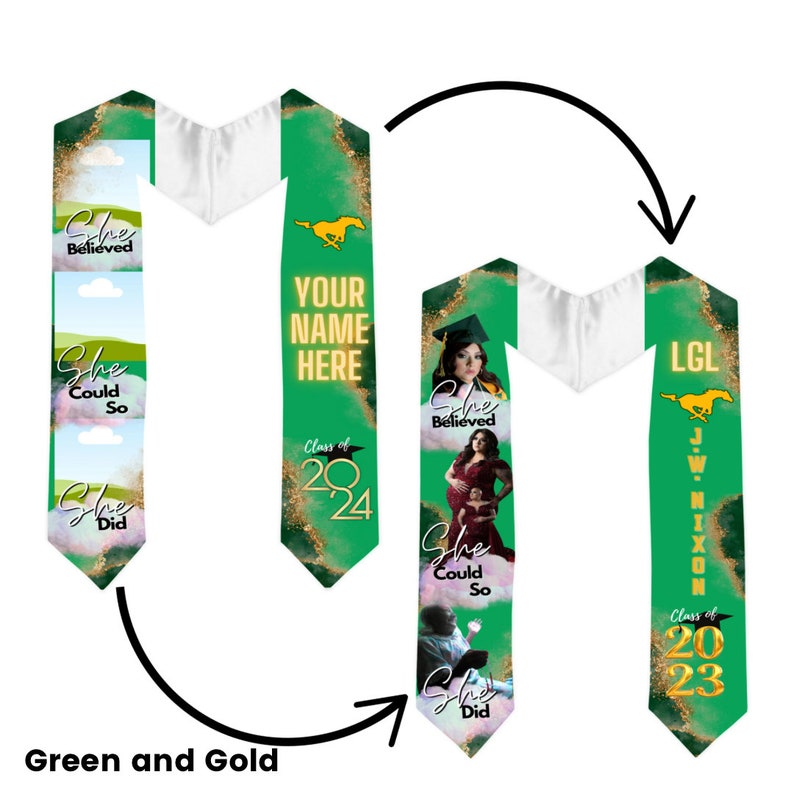 Graduation Stole Design Digital Download | Customizable Stole Templates ...