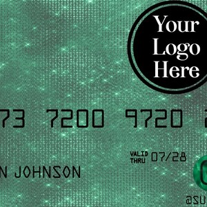 Emerald Green Credit Card Business Cards DIY Editable Template Download ...