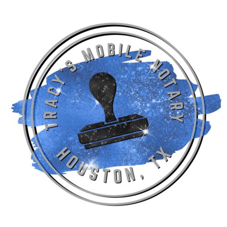 Blue and Silver Sparkle Notary Logo DIY Editable Template Download - Etsy