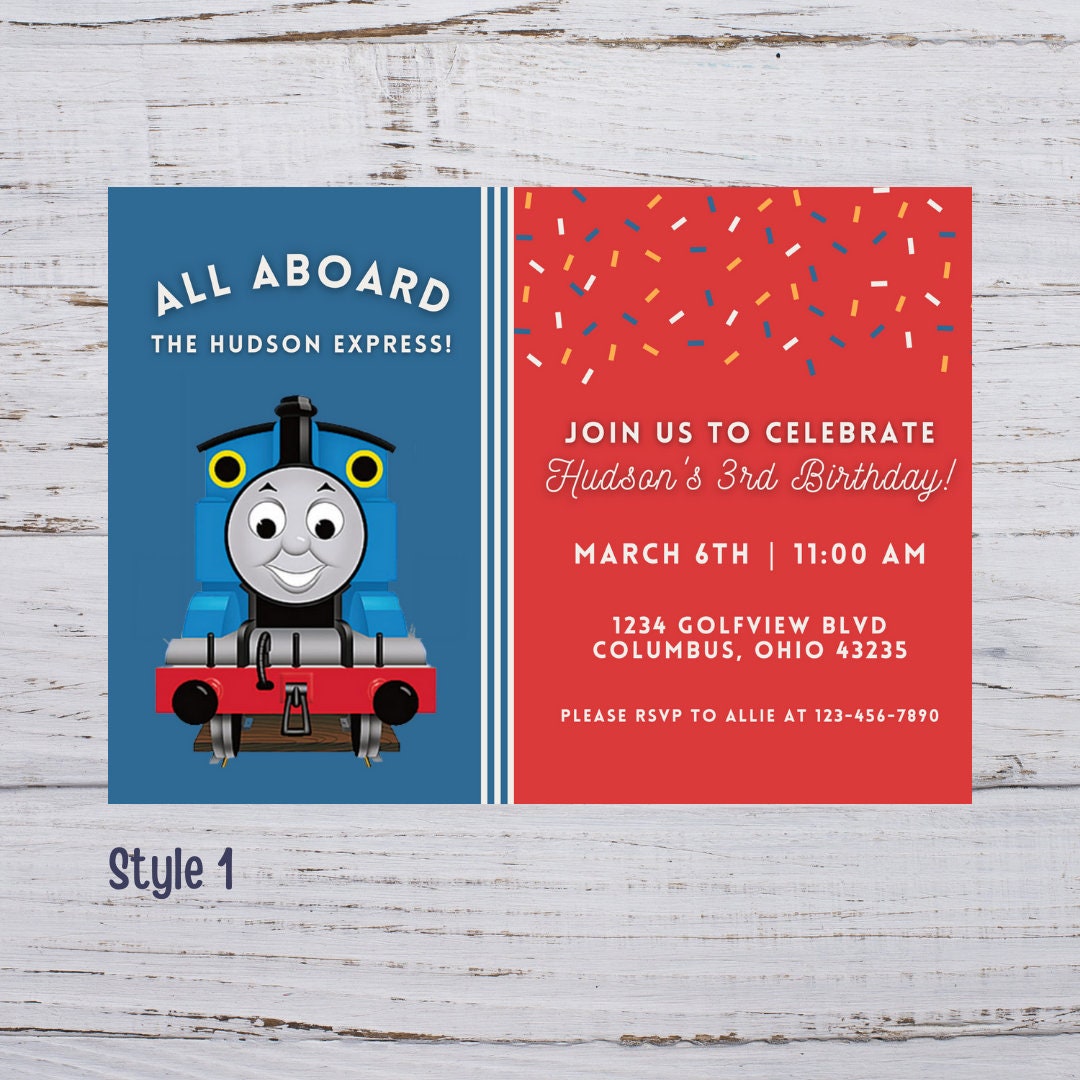 Thomas The Train Invitations Template