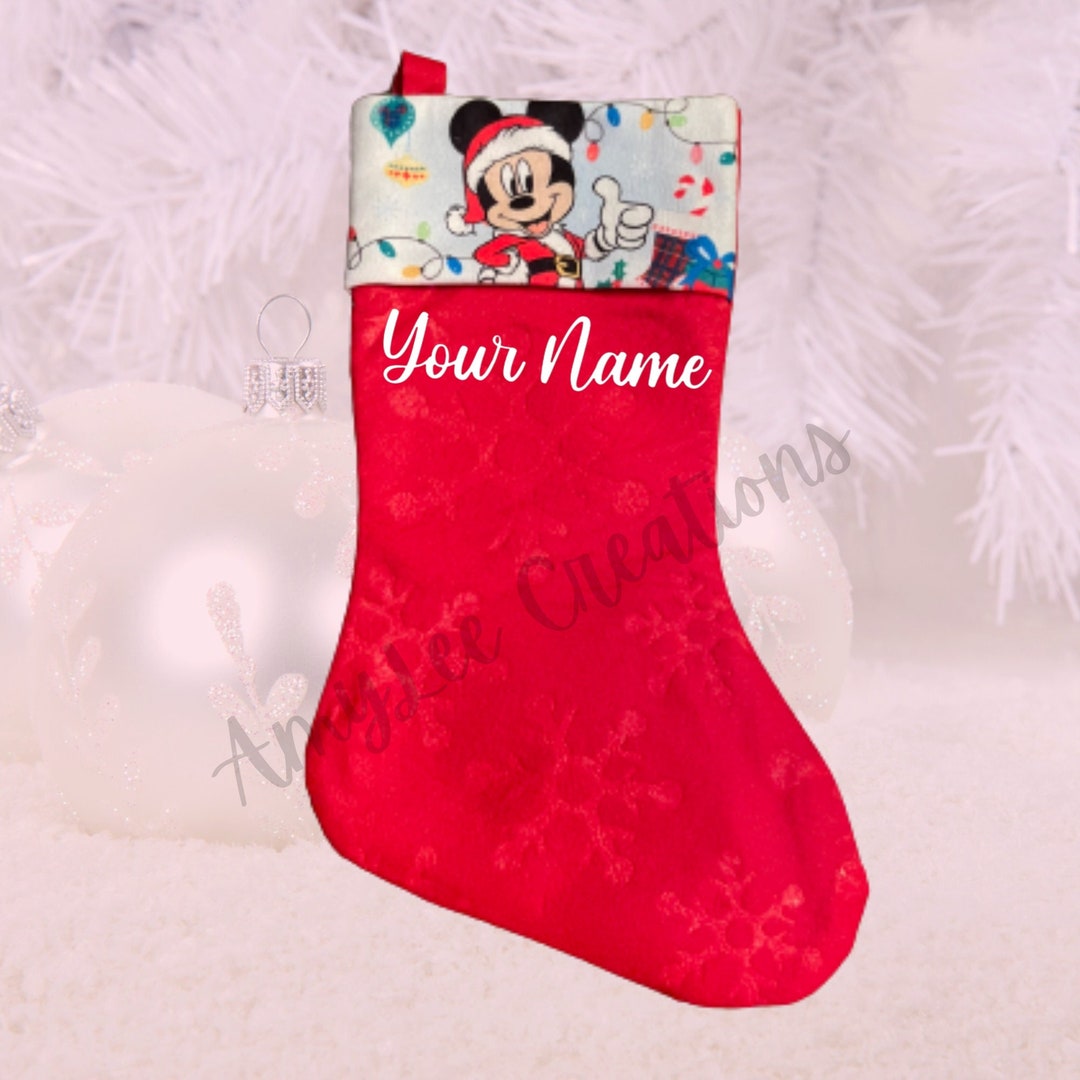 Personalized Mickey Mouse Christmas Stocking, Stocking for Kids ...