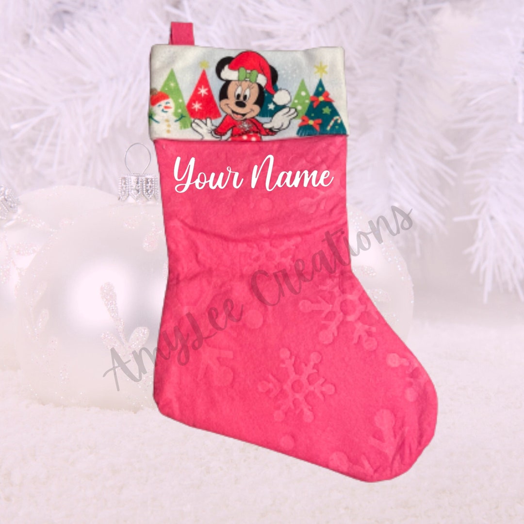 Personalized Minnie Mouse Christmas Stocking Stocking for - Etsy