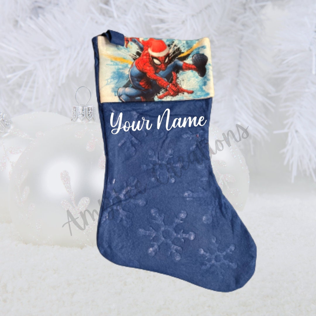Personalized Spiderman Christmas Stocking, Stocking for Kids ...