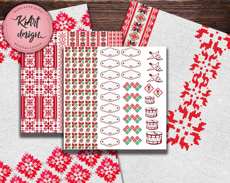 The Spirit of Bulgaria Digital Scrapbooking Paper Pack - Etsy