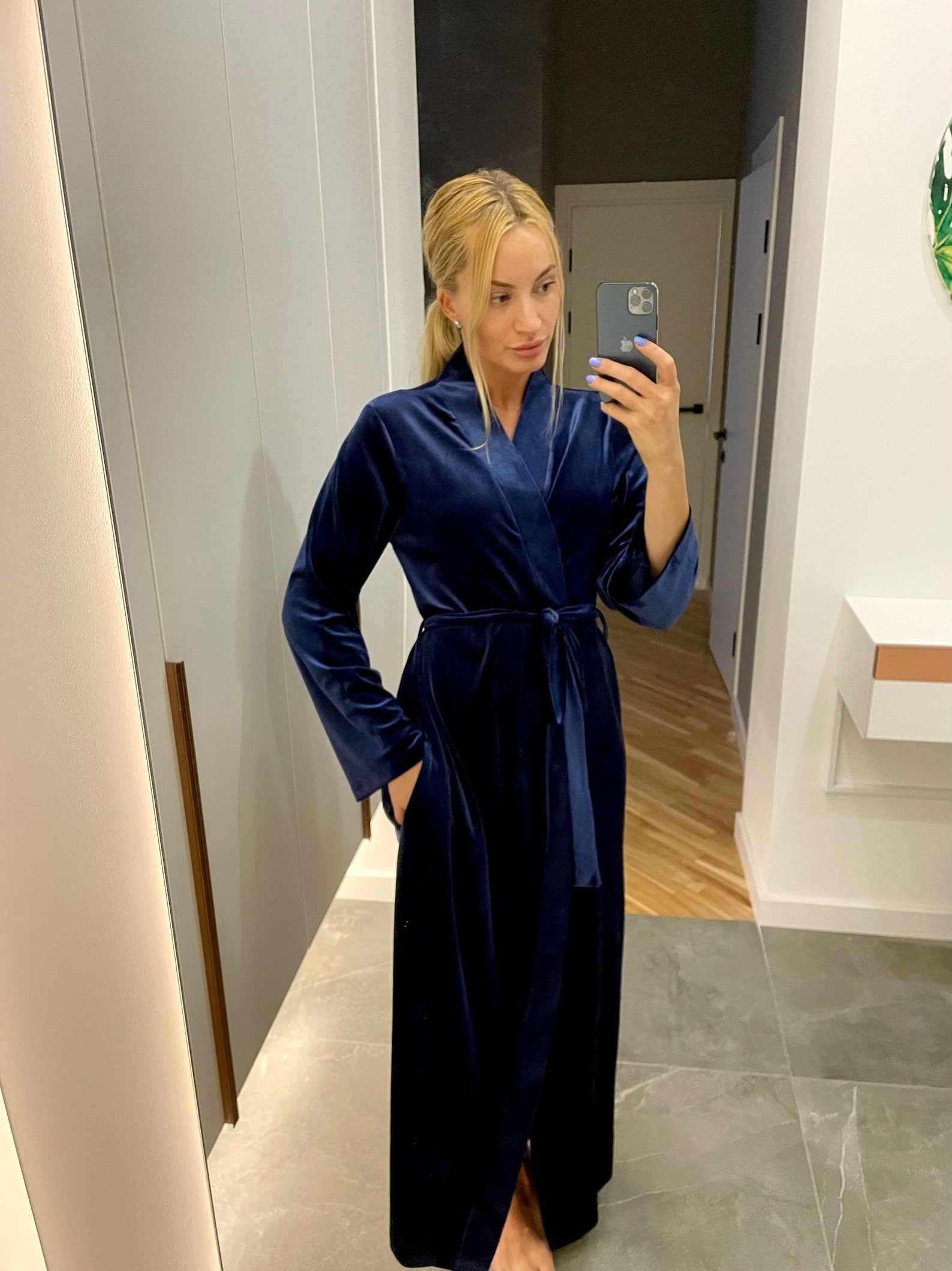 Long Velvet Robe: Italian Stretch Velvet Kimono Bathrobe - Etsy