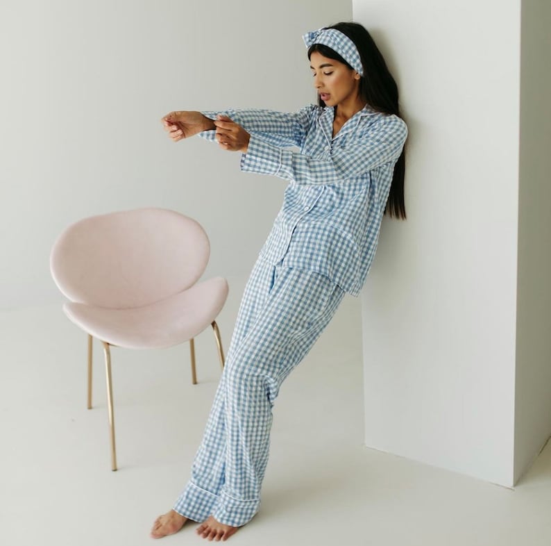 Cotton Pajamas Holiday Pajamas Bridal Pajama Long Sleeves - Etsy