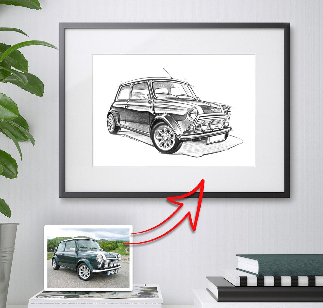 Great Original Hand Drawing of Your Car Quite Individual and Unique - Etsy