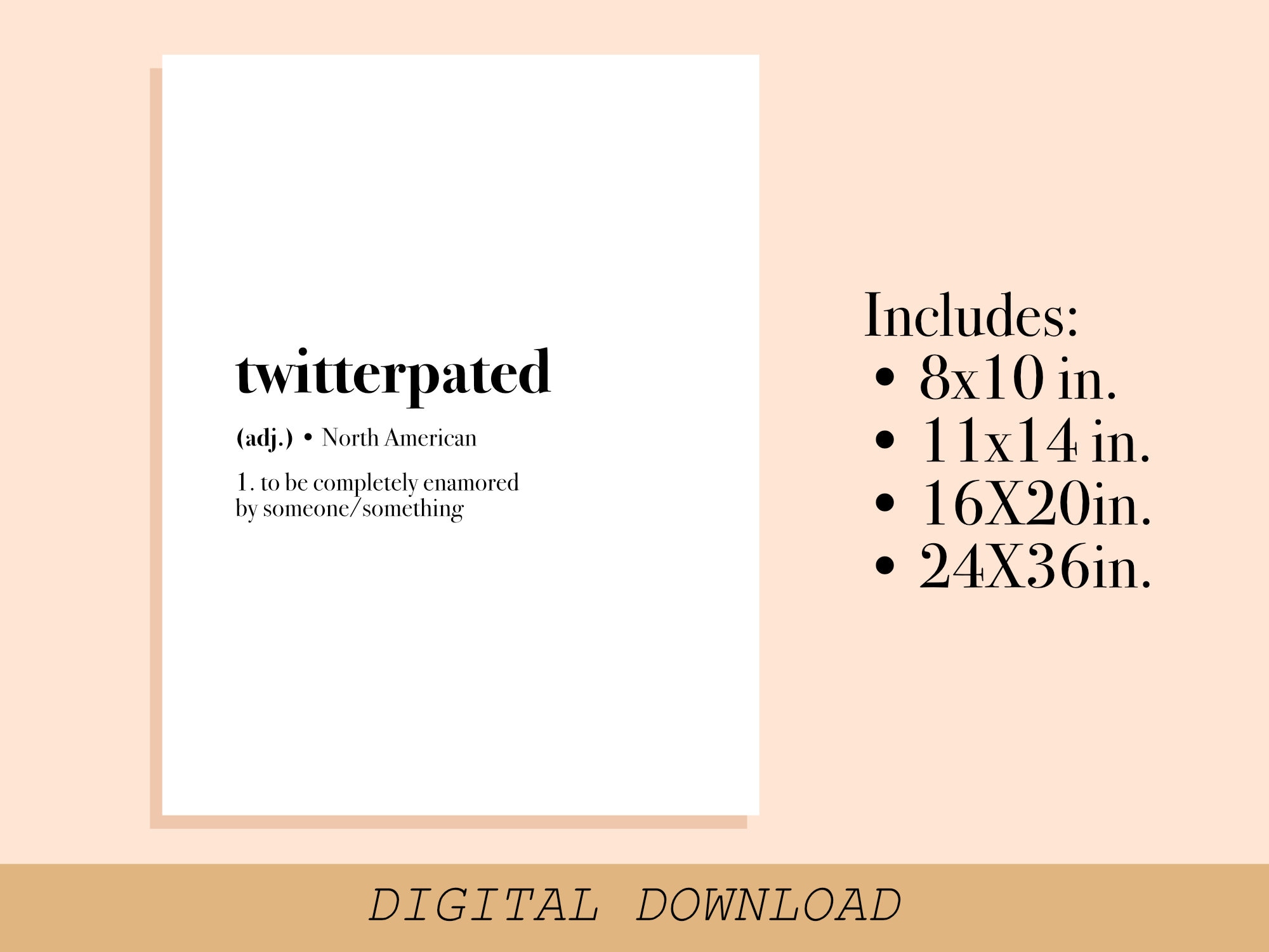 Twitterpated Definition {digital Download} Print - Etsy
