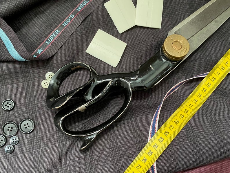 Grey Black Super 180s Glen Check Wool Silk Jacquard Lining - Etsy