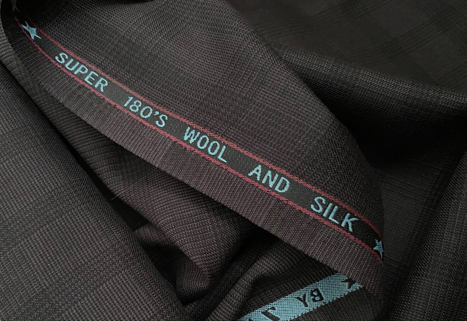 Grey Black Super 180s Glen Check Wool Silk Jacquard Lining - Etsy