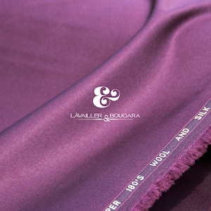 Magenta Shark Skin Super 180s Wool Silk | Suiting Fabric - Custom Cut ...