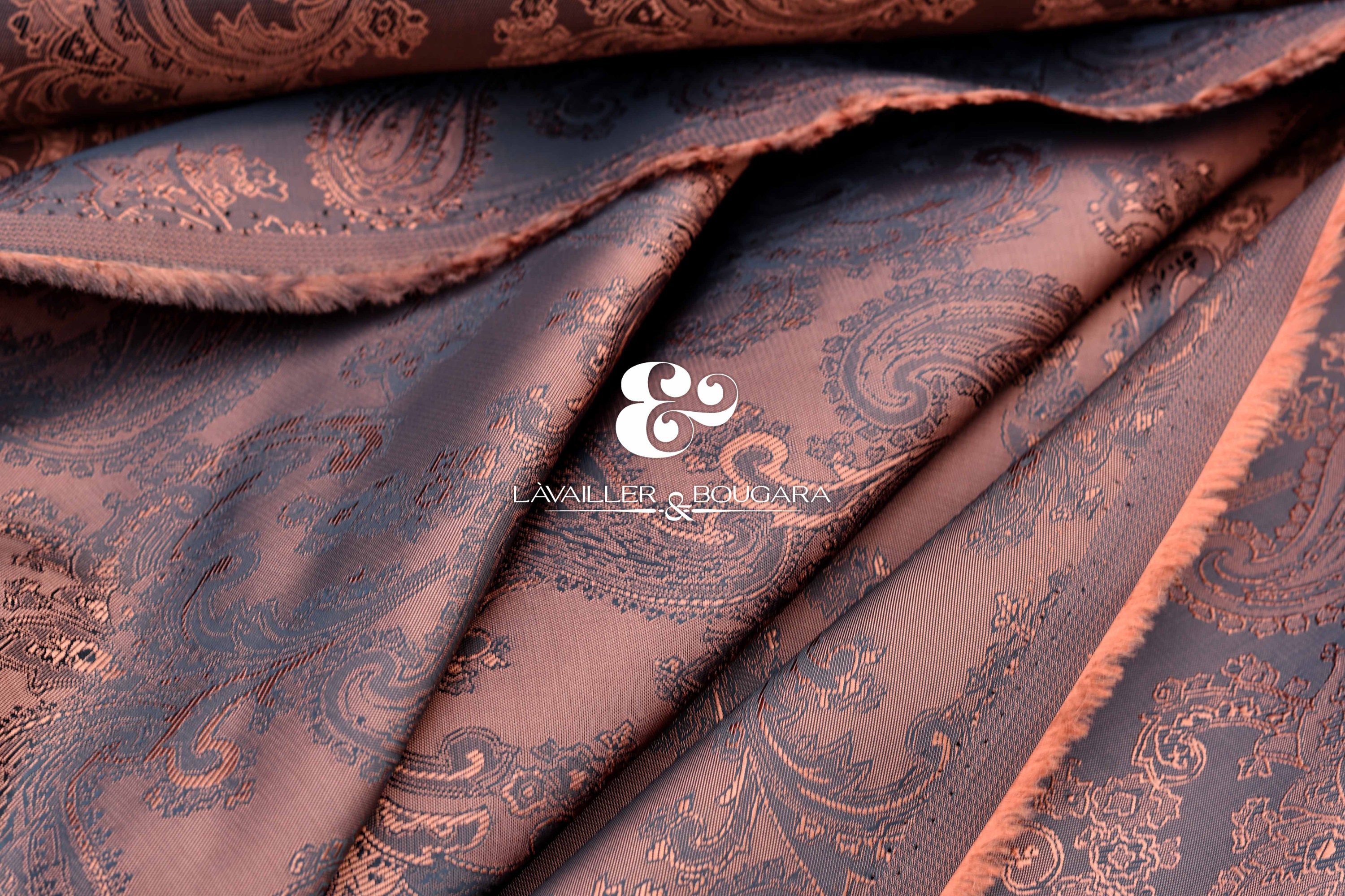 Brown Black Dark Paisley Jacquard Lining Fabric Custom Cut - Etsy