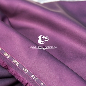 Magenta Shark Skin Super 180s Wool Silk | Suiting Fabric - Custom Cut ...