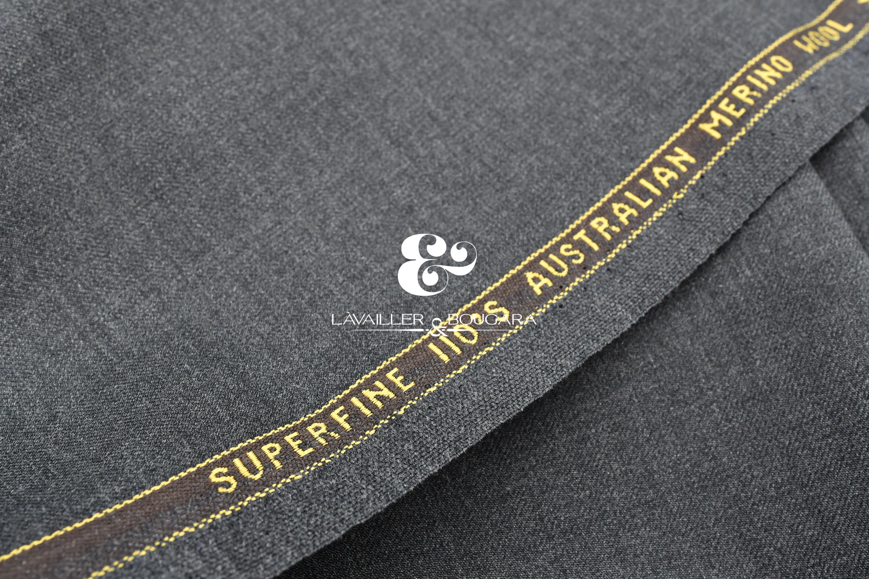 Grey Super 110s Wool Cashmere | Suiting Fabric - Custom Cut by the Yard ...