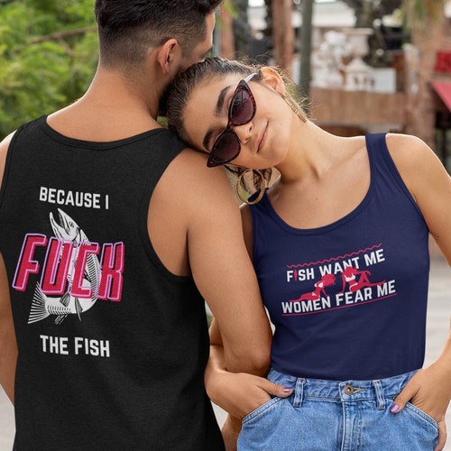 Women Fear Me Fish Want Me Embroidered Vintage Cotton - Etsy