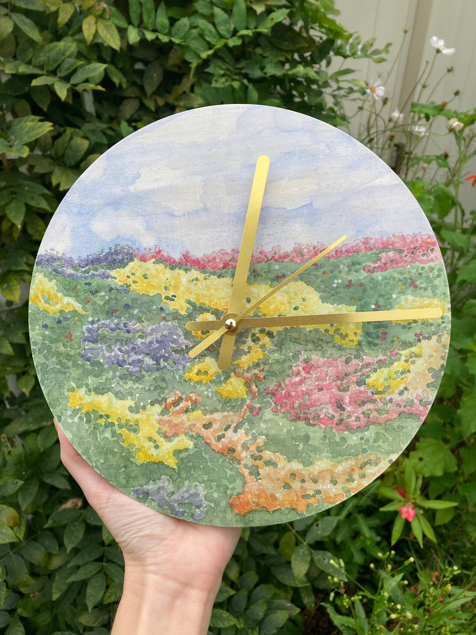 The Fields of Time -- 9" Wooden Clock - Etsy