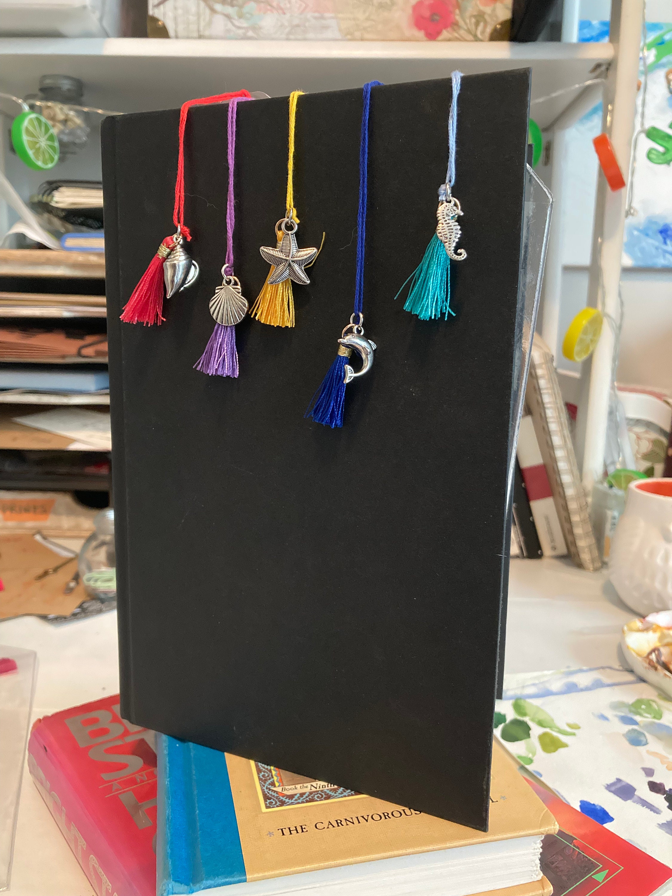 Stack of Books Bookmarks - Etsy