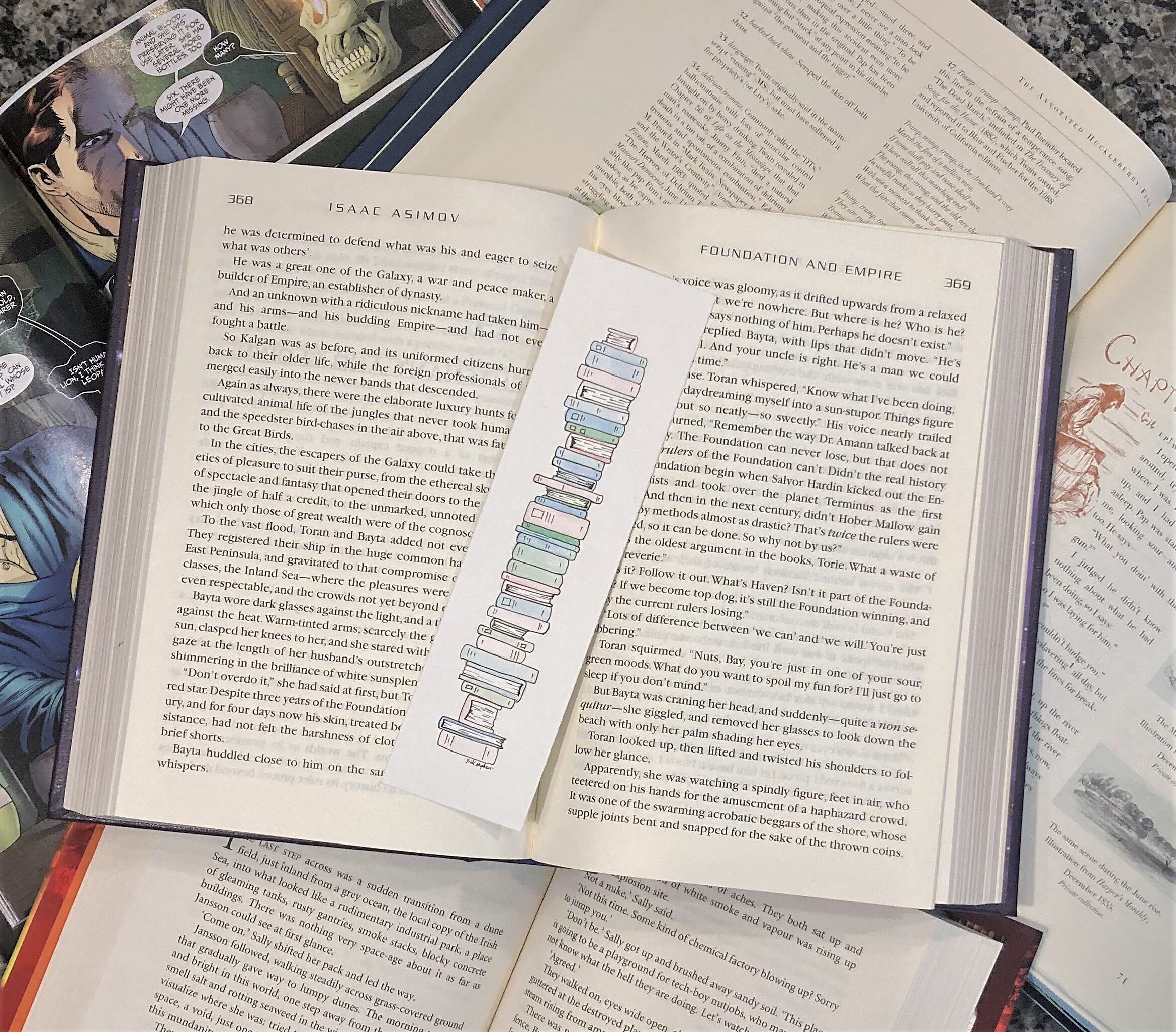 Stack of Books Bookmarks - Etsy