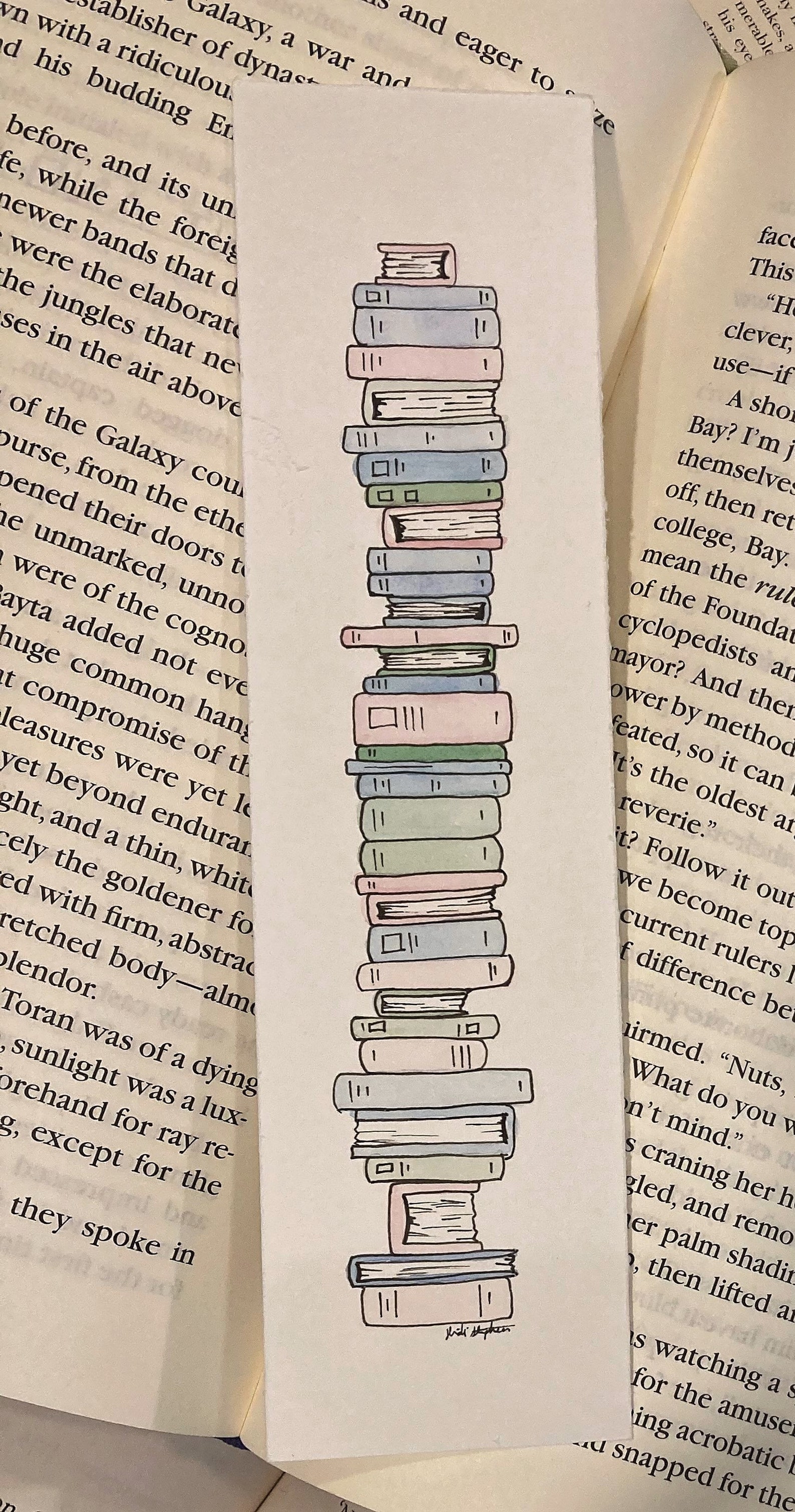 Stack of Books Bookmarks - Etsy