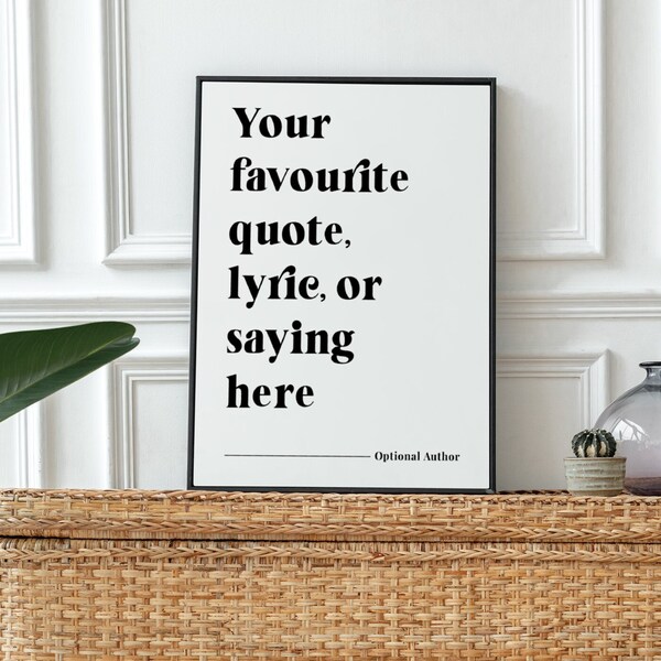Black White Quote - Etsy