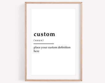 Definition Wall Art | Etsy