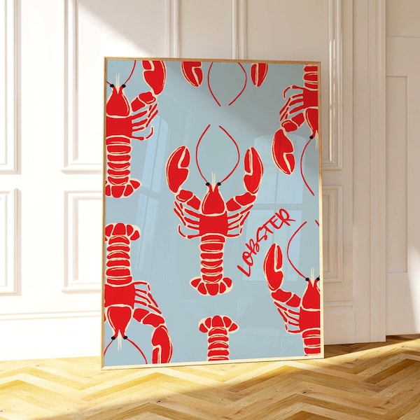 Lobster Art Print - Etsy