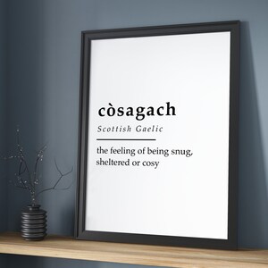 Scottish Gaelic Print, Definition Print, Unframed 4x6/5x7/8x10/a6/a5/a4 ...