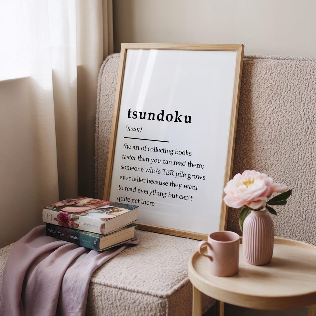 Tsundoku Definition Print: Book Lover Gift, Literary Home Decor - Etsy UK