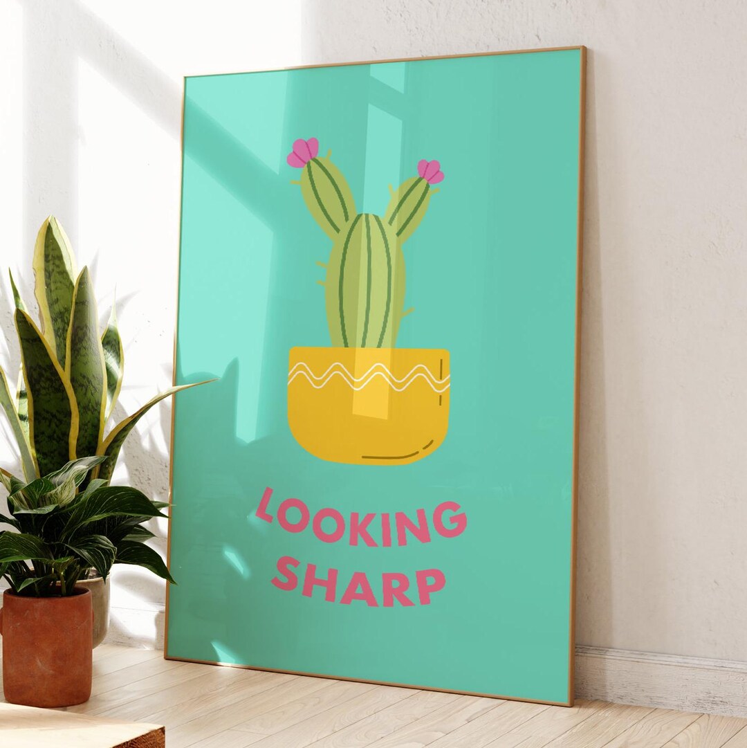 Cactus Pun Print: Funny Motivational Poster - Etsy